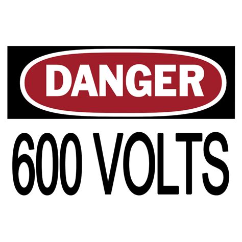 Danger High Voltage Labels 600 Volts Geminisafety