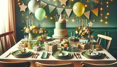 گل آرایی میز تولد ساده و شیک تزیین میز تولد با گل