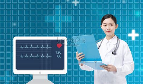 투영 기술 지능 의료 배경 사진 및 창의적인 일러스트 무료 다운로드 Lovepik