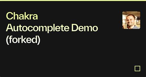 Chakra Autocomplete Demo Forked Codesandbox