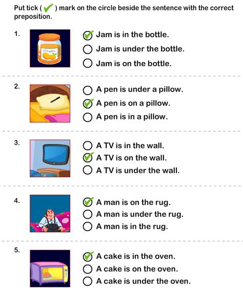 Choose The Sentence With The Correct Preposition Worksheet 5 Turtle Diary