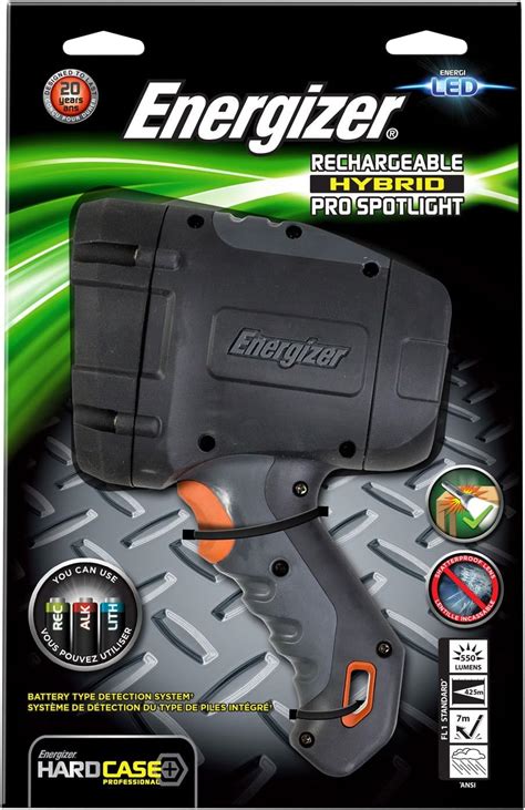 Energizer Projecteur Rechargeable Hardcase Hybrid Pro Sportlight Lampe