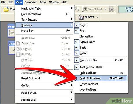 How To Work With Toolbars In Adobe Acrobat 4 Steps