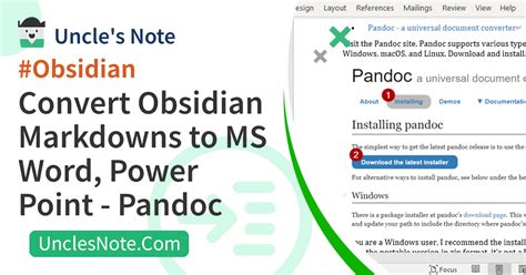 Convert Obsidian Markdowns To MS Word Power Point Pandoc