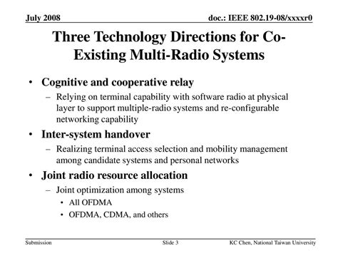 Radio Resource Management Of Coexisting Multi Radio Systems Ppt Download
