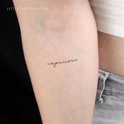 Capricorn Temporary Tattoo Set Of 3 Tattoo Set Tattoos Temporary