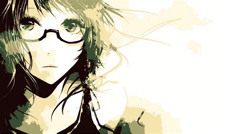 Illustration Anime Anime Girls Glasses Cartoon Headphones Font