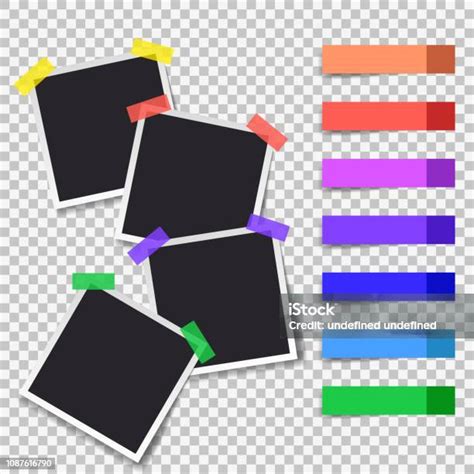 사각형 프레임 템플릿 및 그림자 고립 된 벡터와 메모 스티커 설정 컬렉션벡터 0명에 대한 스톡 벡터 아트 및 기타 이미지 0