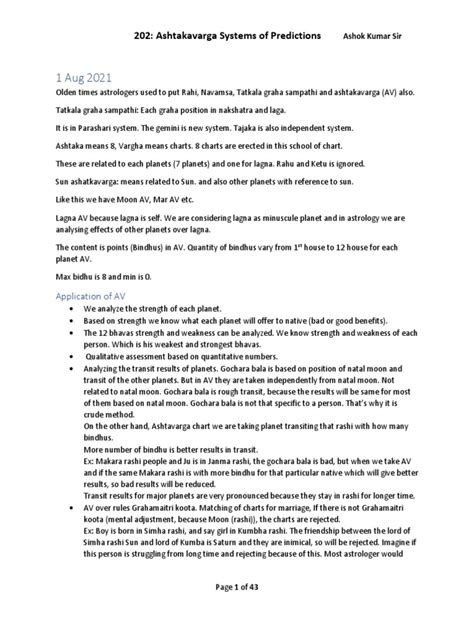 Notes Astaka Pdf Planets In Astrology Hindu Astrology