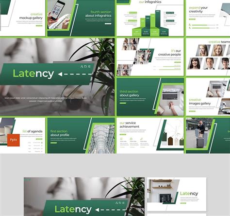 Latency PowerPoint Template TemplateMonster