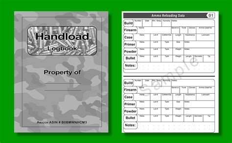 Reloading Ammo Log Book Handloading Ammunition Journal For Reloaders To Develop
