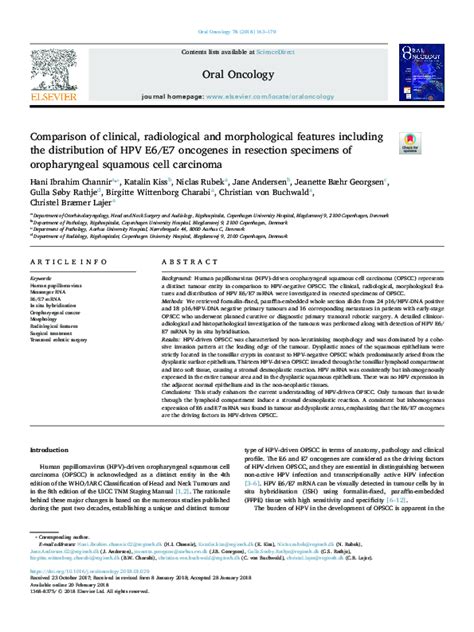 Pdf Comparison Of Clinical Radiological And Morphological Features Including The Distribution