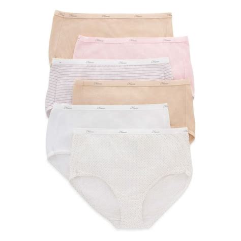 Hanes Womens High Waisted Brief Underwear Pack Moisture Wicking 6