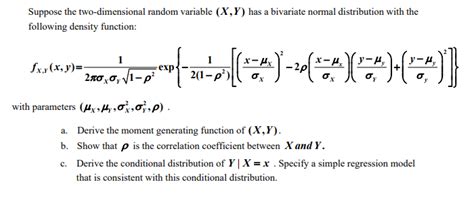 solved suppose the two dimensional random variable x y has