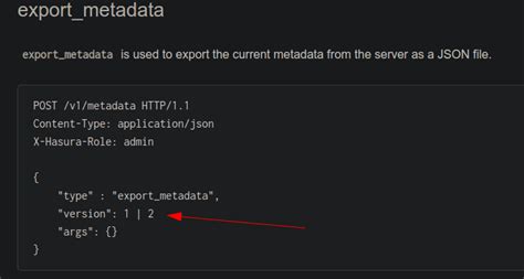 Metadata Api Documentation Doesnt Mention V3 · Issue 8087 · Hasura