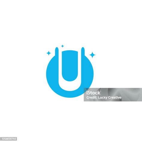 초기 편지 U Swoosh 궤도 로고 디자인 벡터 블루 배경에 아이 로고 템플릿u 초기 로고 로고 기호 아이콘 3차원 형태에 대한 스톡 벡터 아트 및 기타 이미지 Istock