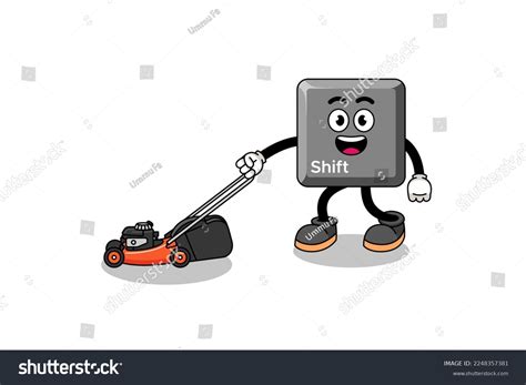 Keyboard Shift Key Illustration Cartoon Holding Stock Vector Royalty Free 2248357381