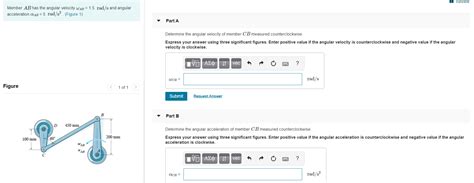 Solved A Review Member AB Has The Angular Velocity WAB Chegg Com
