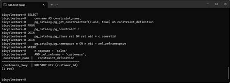 Postgresql Describe Table