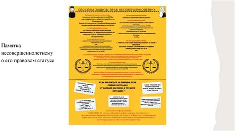 Юридическая защита прав несовершеннолетних в Российской Федерации ...