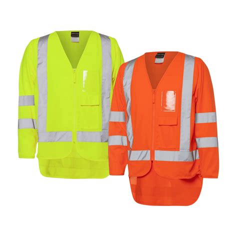 Hi Vis Long Sleeve Safety Vest With Zip And Tape At Call Safety