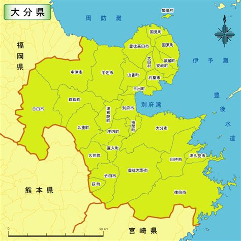 大分县地图 日本地图查询