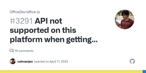 Api Not Supported On This Platform When Getting Access Token In Ms Teams Word Editor · Issue