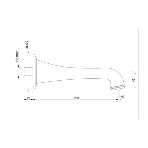 Jaquar Wall Mounted Spout Queens Prime Spj Grf 7429pm Graphite