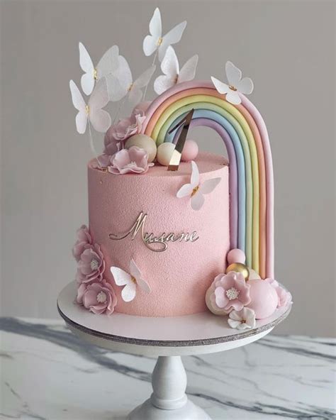 ТОРТЫ РОСТОВ 🤍 ОБУЧЕНИЕ КОНДИТЕРОВ On Instagram Нежный детский тортик для Миланы🌸🌈 Обожаем