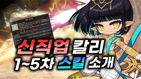 신직업 칼리 1~5차 스킬 소개 설명 메이플스토리 칼리 Youtube