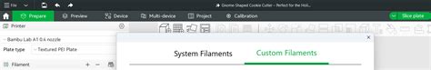 How To Access Filament User Presets When Loading External Projects