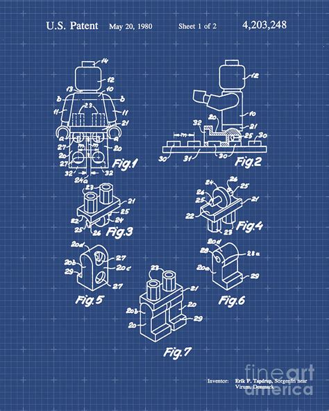 Lego Man Patent Print Digital Art By Visual Design Fine Art America