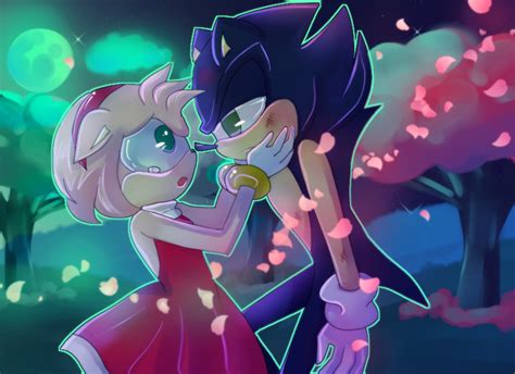 Dark Super Sonic And Amy
