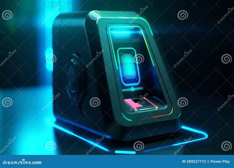 Futuristic Fingerprint Ui Design Scanning User Data Glowing Blue Hud Display Touch Screen