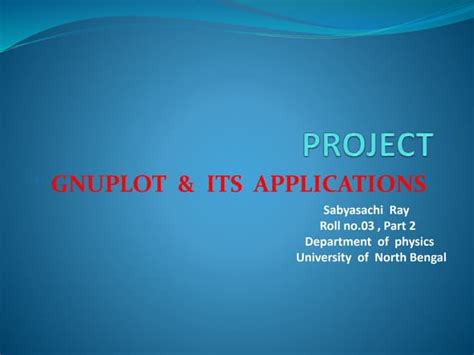 Project Gnuplot Ppt
