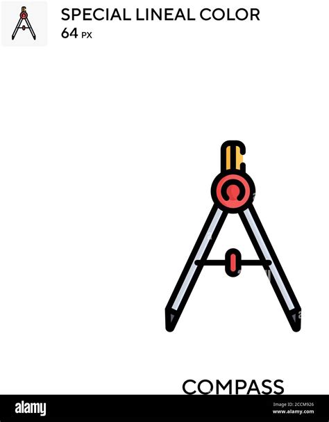Compass Special Lineal Color Icon Illustration Symbol Design Template