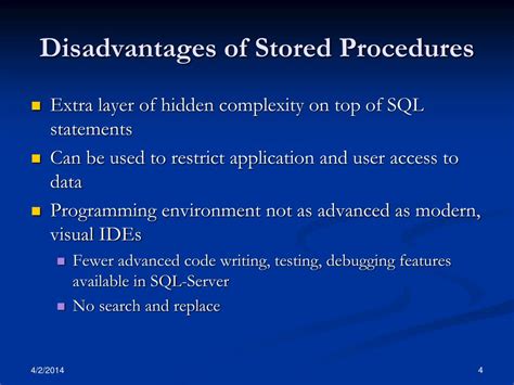 Ppt Ite 370 Sql Stored Procedures Powerpoint Presentation Free