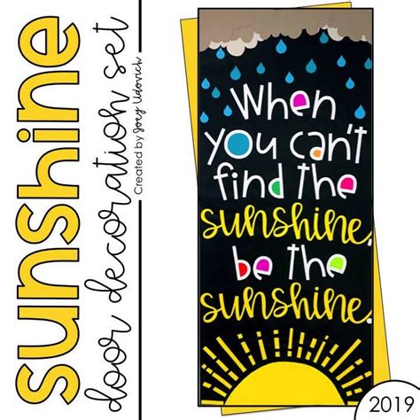 Sunshine Printable Door Decor Or Bulletin Board Joey Udovich Door
