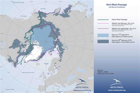 Northwest Passage Northwest Route And Sea Ice Conditions Arctic Portal