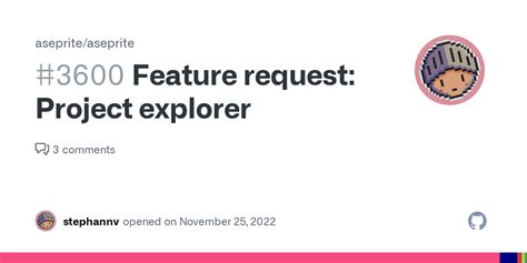 Feature Request Project Explorer Issue Aseprite Aseprite GitHub