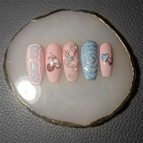 Melanie Martinez Nail Inspo Concert Nails Fake Nails Designs Band Nails