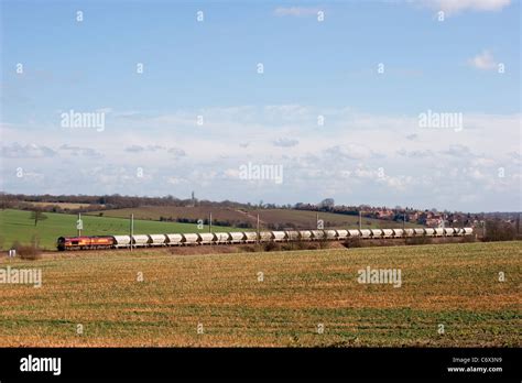 A Class 66 Diesel Locomotive Number 66192 Working A Freight Train