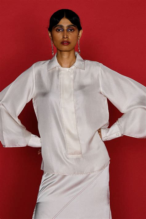 Ivory Silk Shirt Febo6