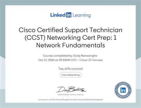 dulaj ranasinghe on linkedin certificate of completion