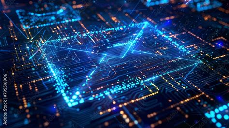 email enveloped in layers of digital encryption secure transmission of sensitive information