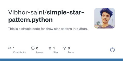 Github Vibhor Sainisimple Star Patternpython This Is A Simple Code