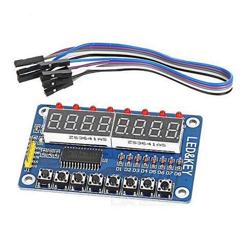 Tm1638 8 Bit Button Digital Led Display Module