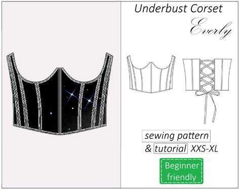 Printable Underbust Corset Pattern