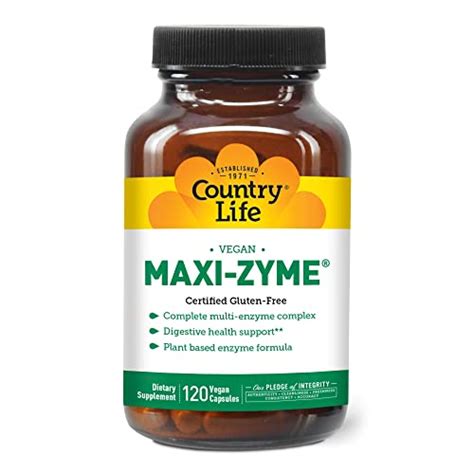 Country Life Vegan Maxi Zyme Digestive Health Support 120 Vegan