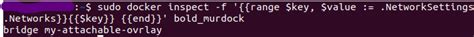 linux docker container attached to network network inspect shows no